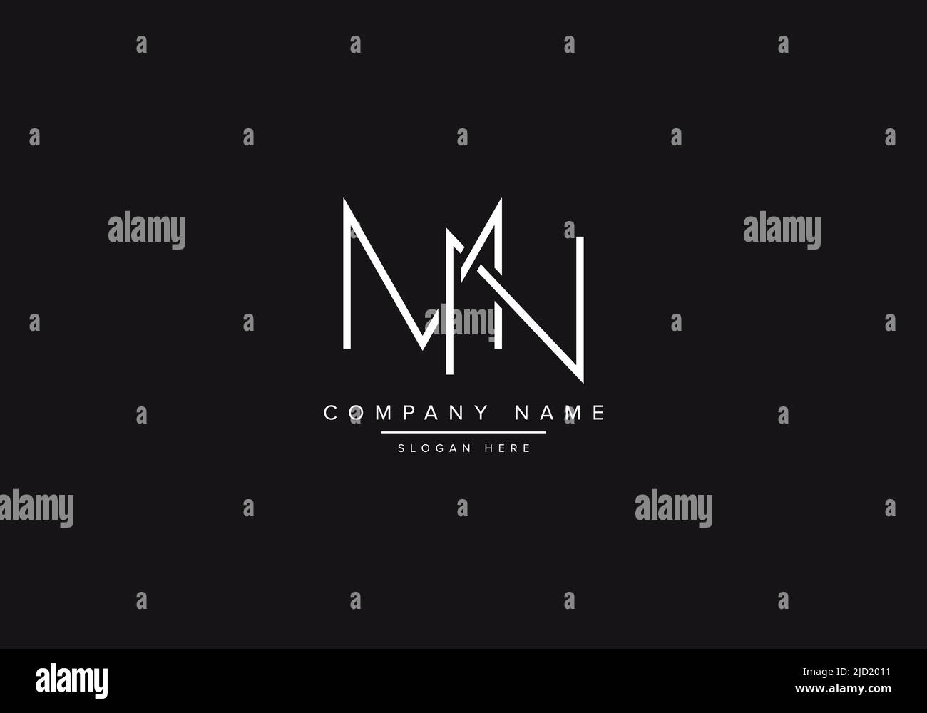 Alphabet letter icon logo MN Stock Vector Image & Art - Alamy