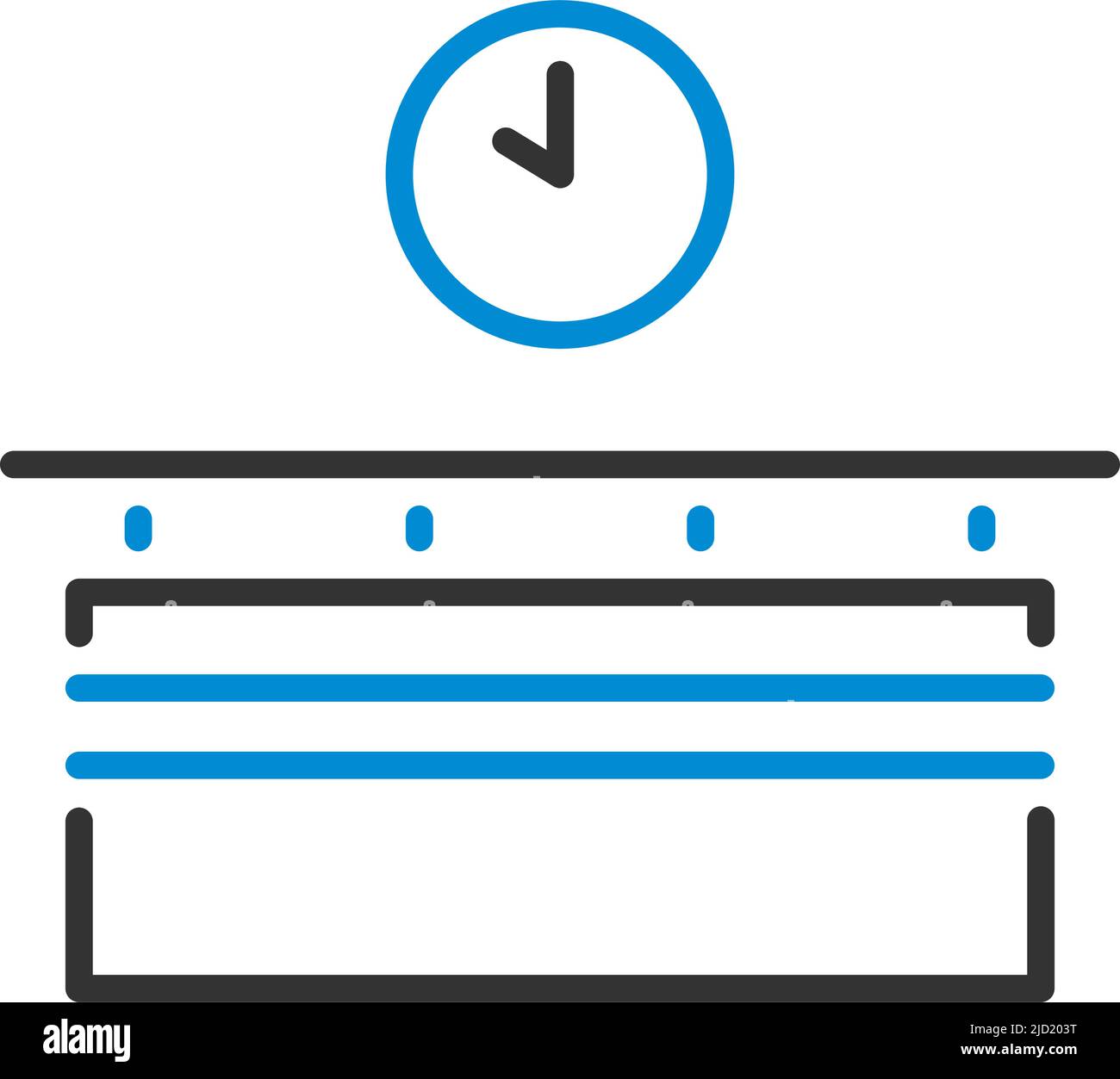 Office Reception Desk Icon. Editable Bold Outline With Color Fill ...