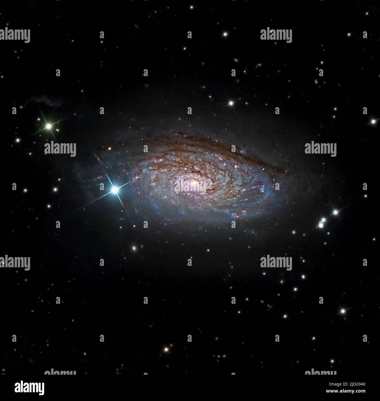 The Sunflower Galaxy (Messier 63) in constellation Canes venatici Stock ...