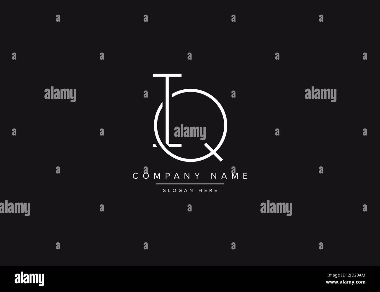 IQ, abstract monogram vector logo design, initial logo, line art, logo ...