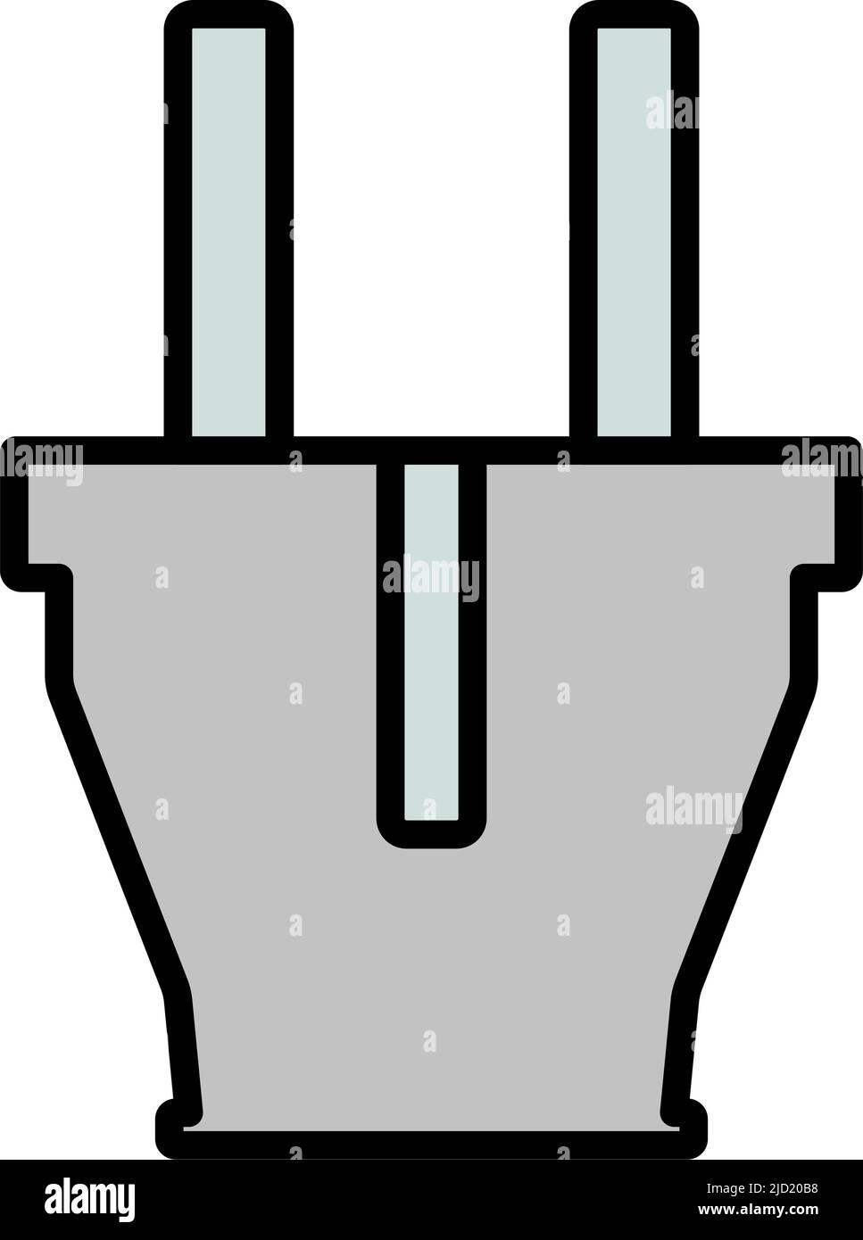 Electrical Plug Icon. Editable Bold Outline With Color Fill Design ...