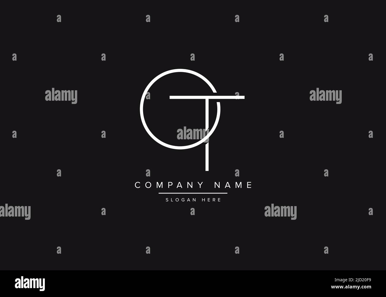 OT, abstract monogram vector logo design, initial logo, line art, logo ...