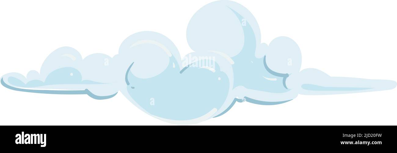 Blue cloud. Weather symbol. Sky decorative element Stock Vector Image ...