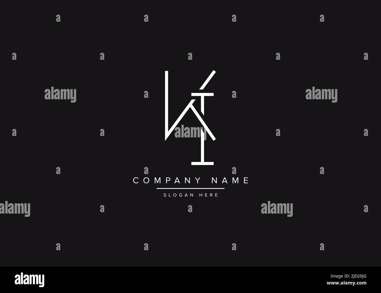 KI, abstract monogram vector logo design, initial logo, line art, logo ...