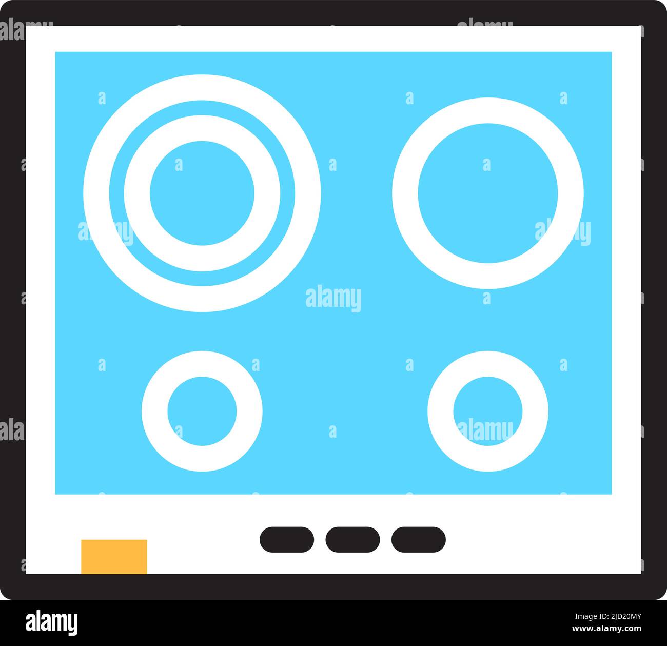 Electric stove icon. Cooking glass cooktop color symbol Stock Vector ...