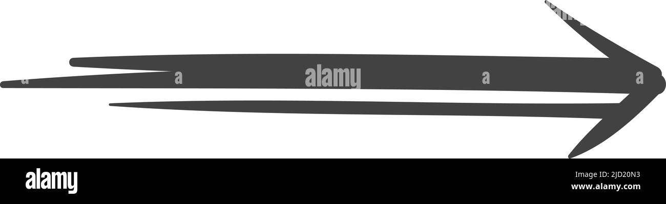 Forward motion sign. Sketch black arrow symbol Stock Vector Image & Art ...