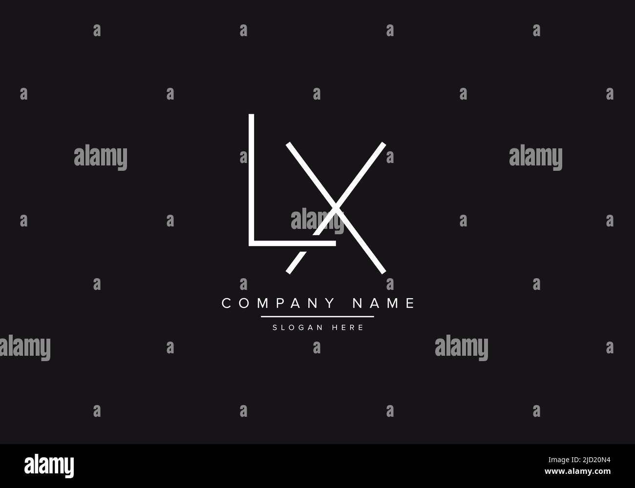 LX, abstract monogram vector logo design, initial logo, line art, logo ...