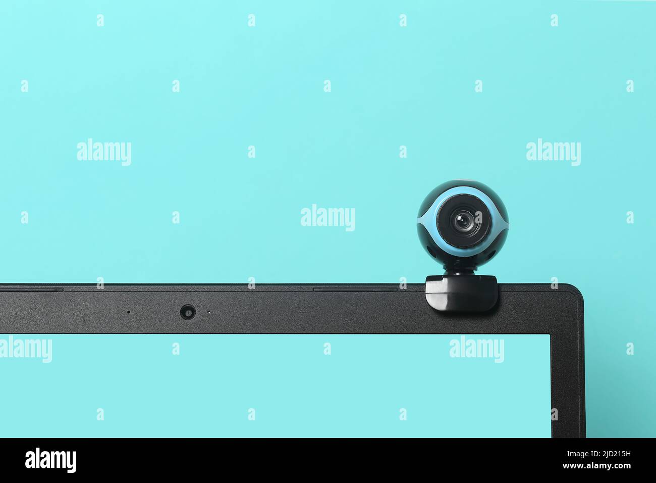 web camera on laptop screen with copy space Stock Photo - Alamy