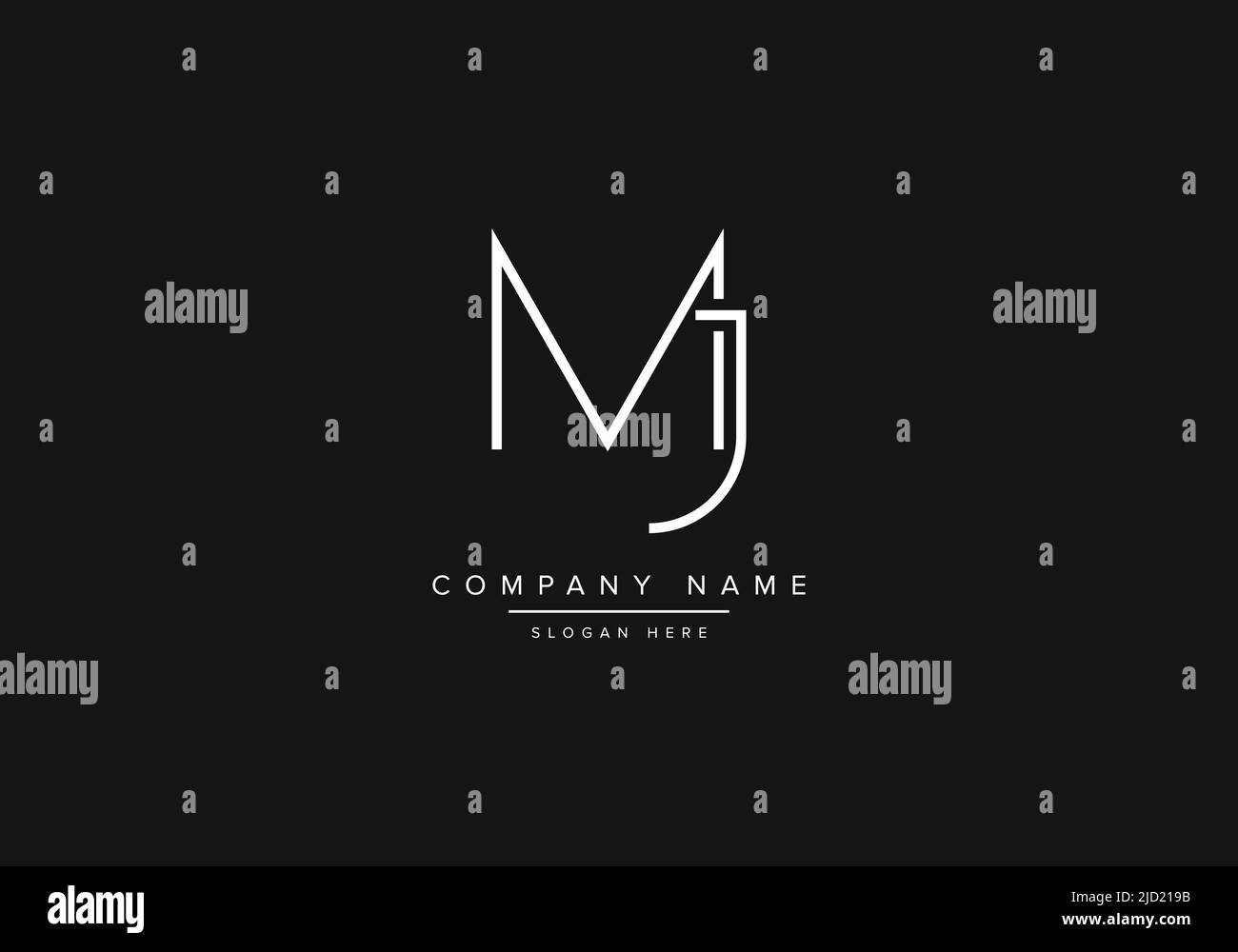MJ, abstract monogram vector logo design, initial logo, line art, logo, vector, alphabet logo ...