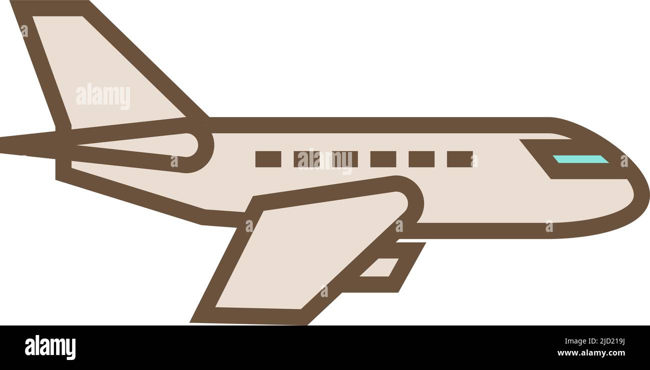 Plane flying color icon. Aircraft symbol. Air transport Stock Vector ...