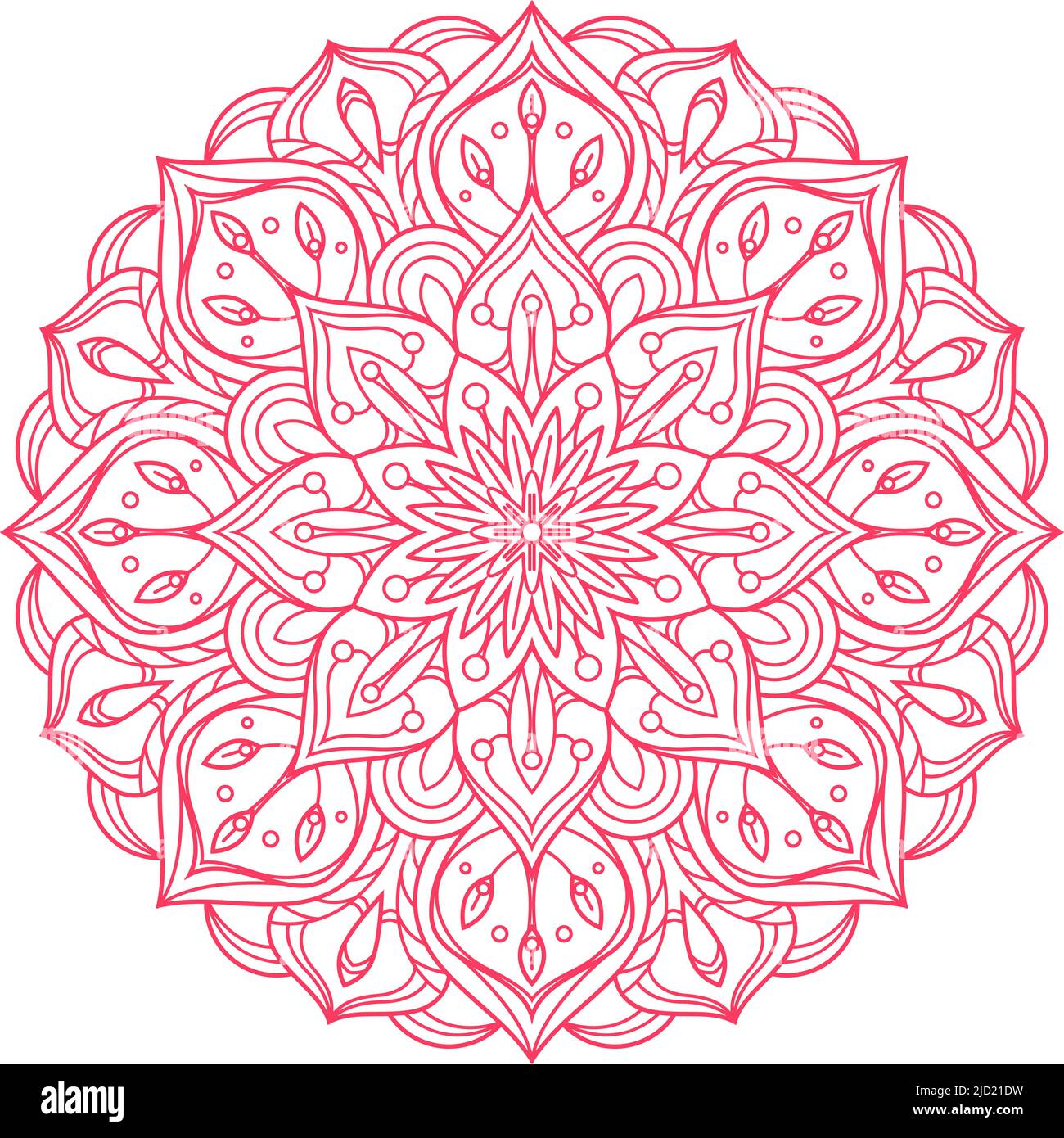 Ornate round pattern. Line mandala. Calm symbol Stock Vector Image ...
