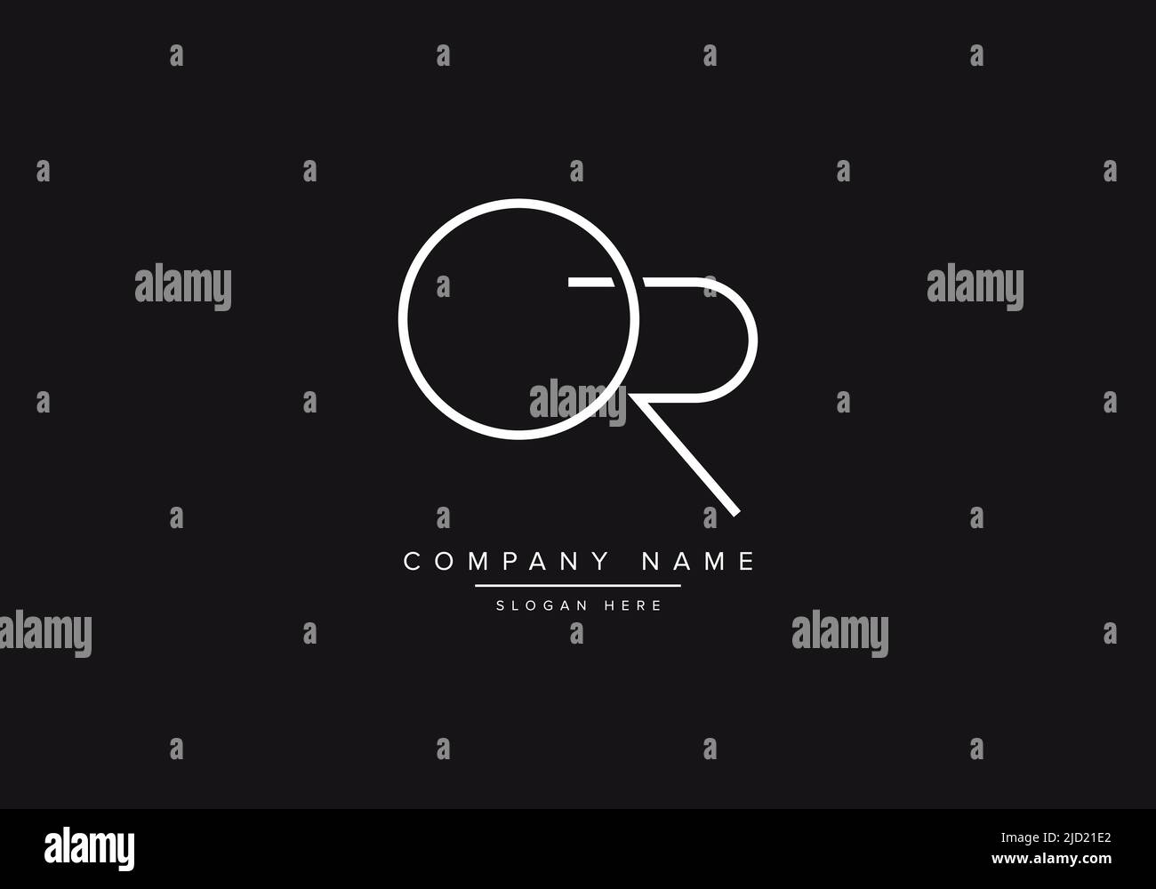 OR, abstract monogram vector logo design, initial logo, line art, logo ...