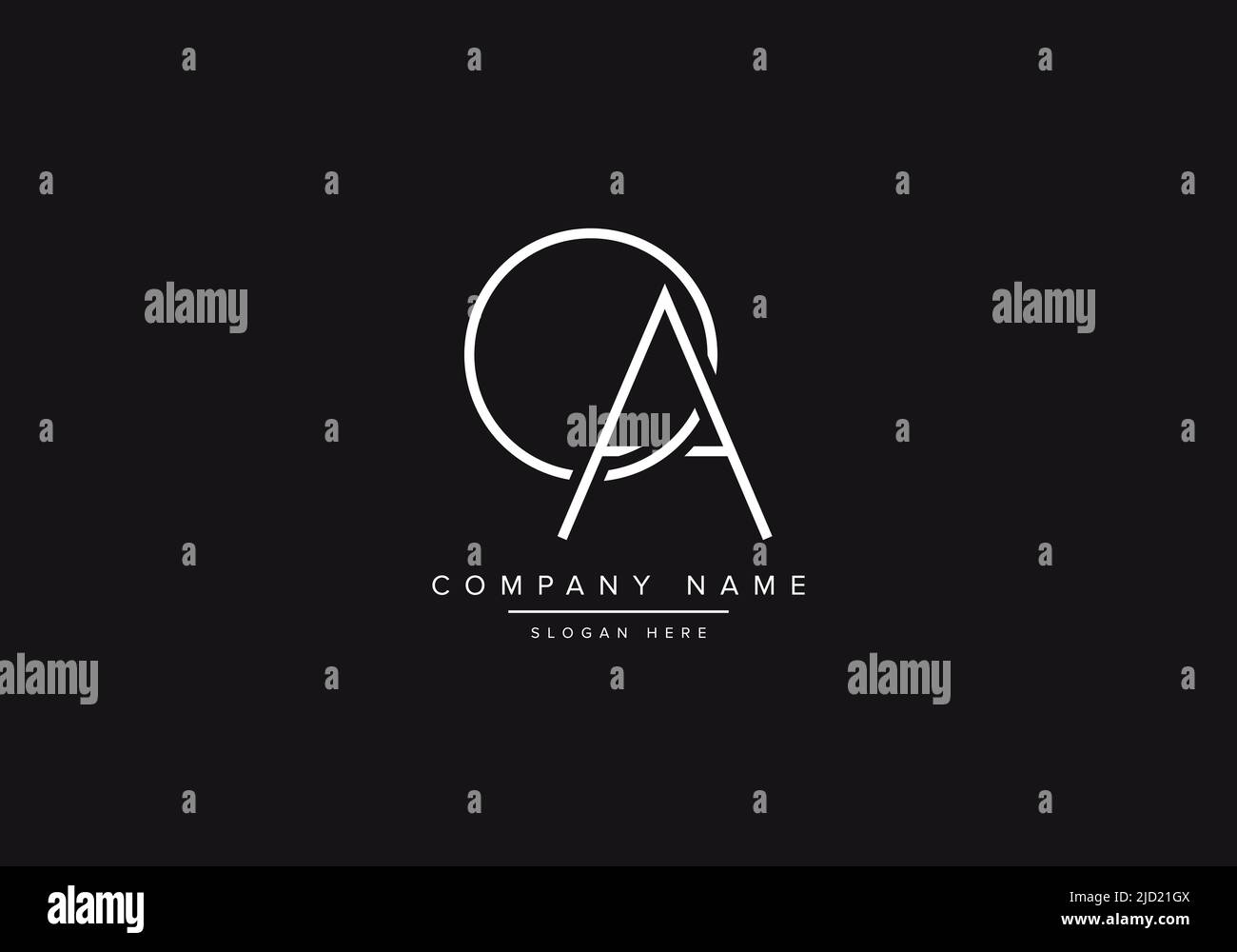 OA, abstract monogram vector logo design, initial logo, line art, logo ...