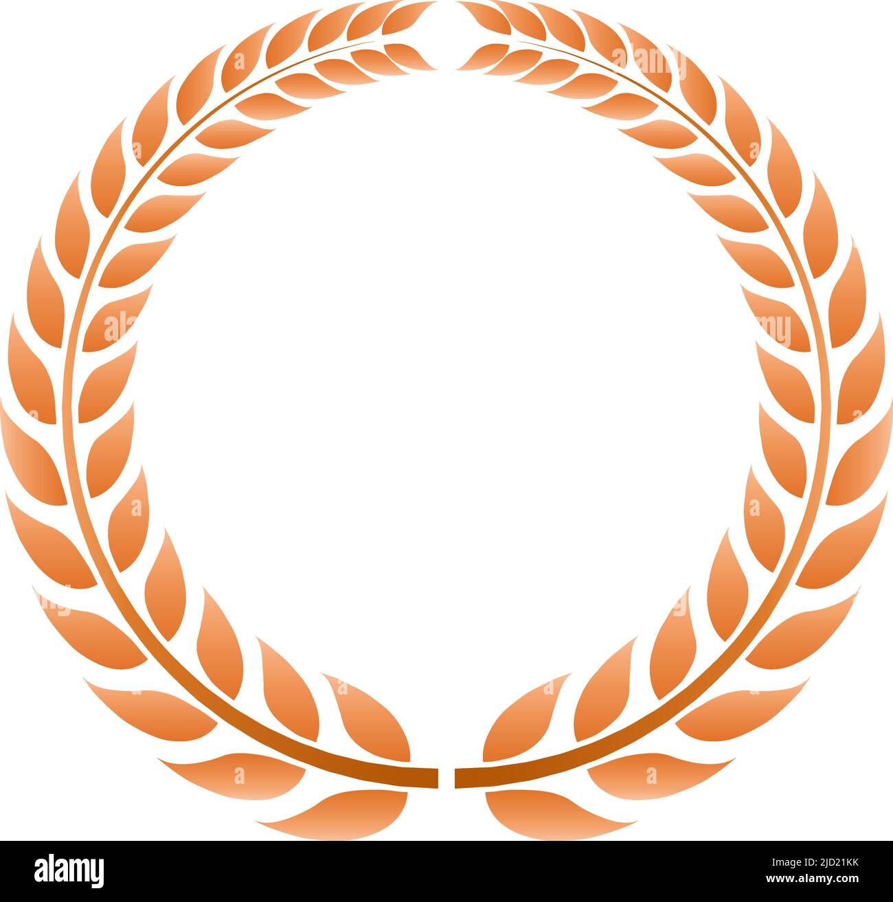 Olive branch emblem. Metal wreath winner frame Stock Vector Image & Art ...