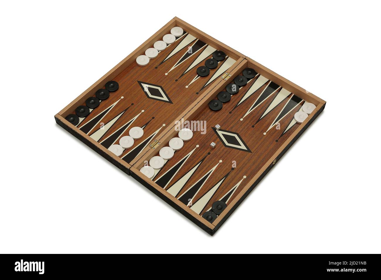 backgammon board in starting position isolated on white Stock Photo - Alamy