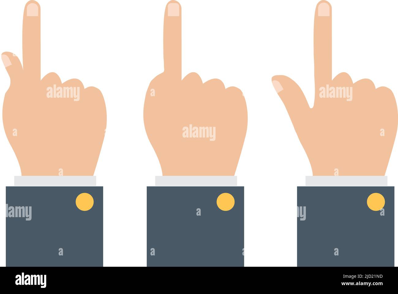 hand with pointing finger on white background. hand sign. flat style ...