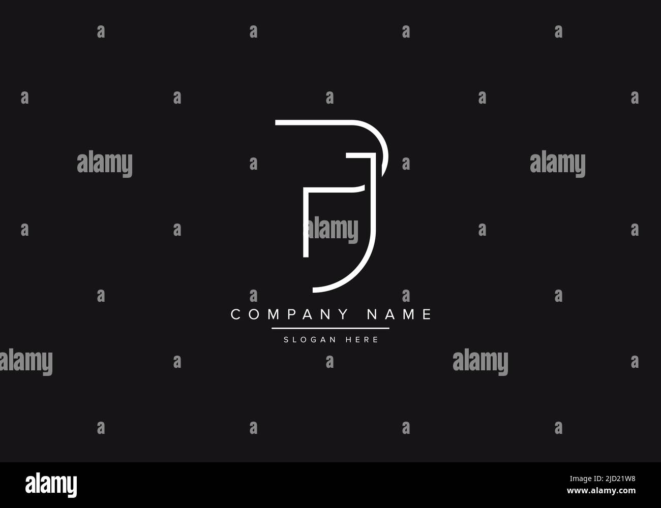 PJ, abstract monogram vector logo design, initial logo, line art, logo ...