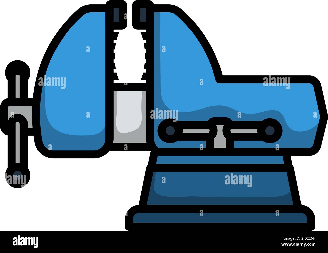 Vise Icon. Editable Bold Outline With Color Fill Design. Vector ...
