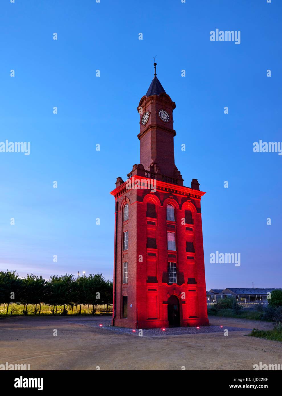 Middlesbrough docks clock tower Stock Photo - Alamy