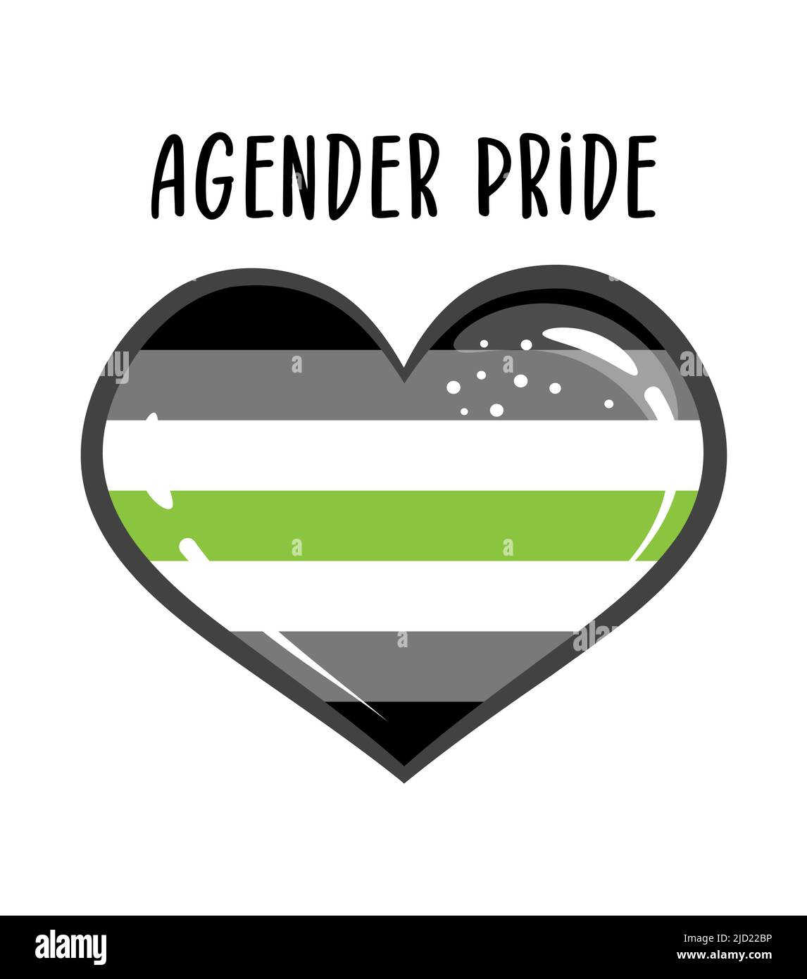 Agender Pride Heart Symbol Rainbow Heart Sticker Pride Banner Lgbt
