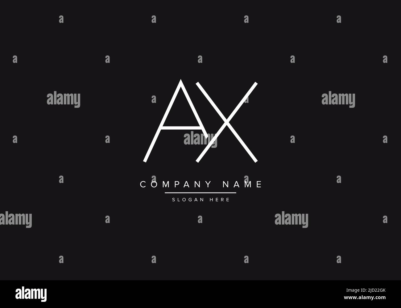 AX, abstract monogram vector logo design, initial logo, line art, logo, vector, alphabet logo ...