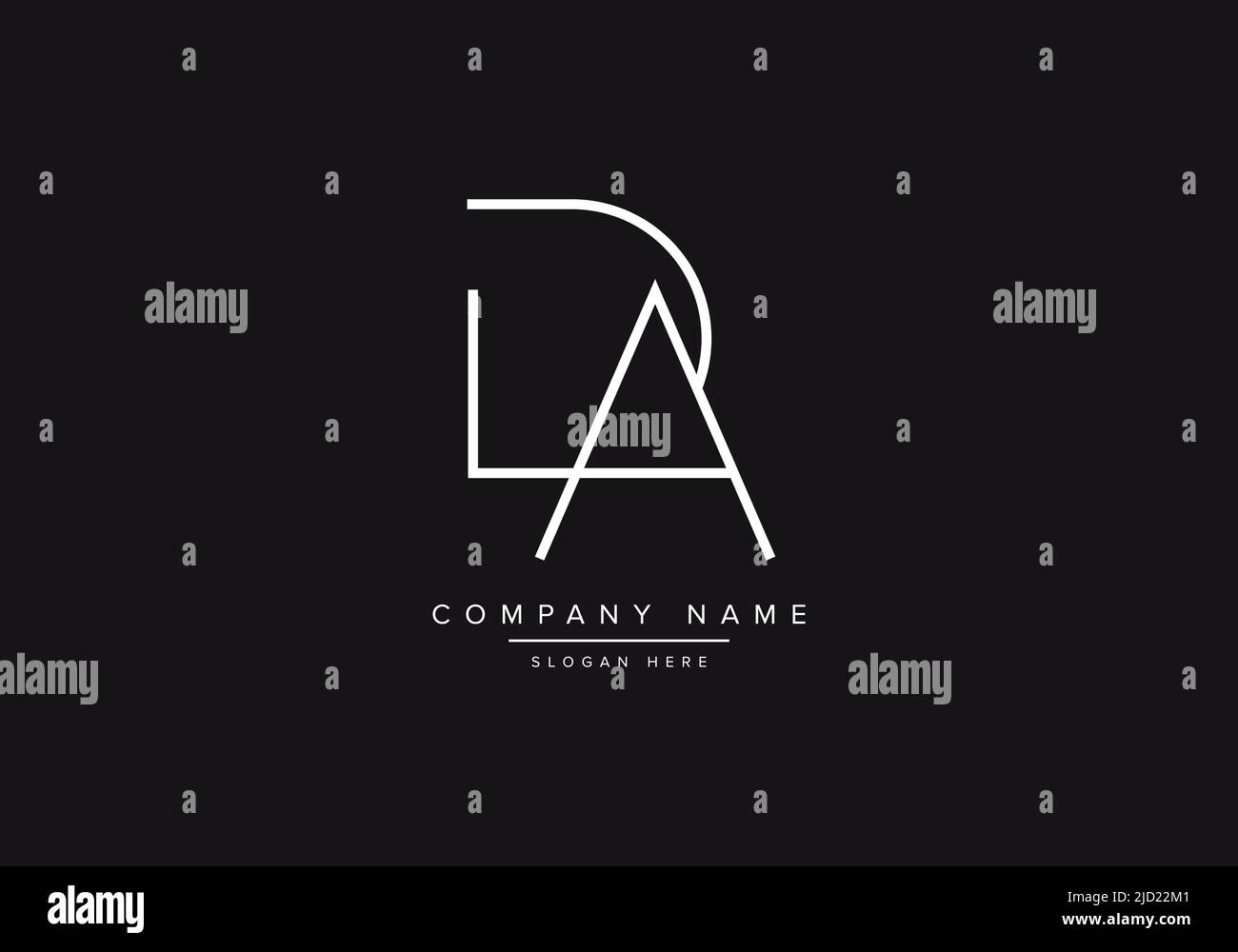 DA, abstract monogram vector logo design, initial logo, line art, logo ...
