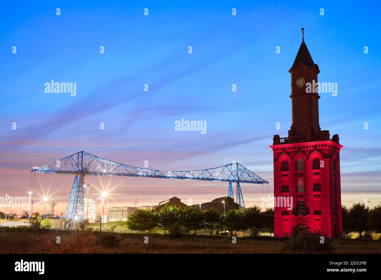 Middlesbrough docks clock tower Stock Photo - Alamy