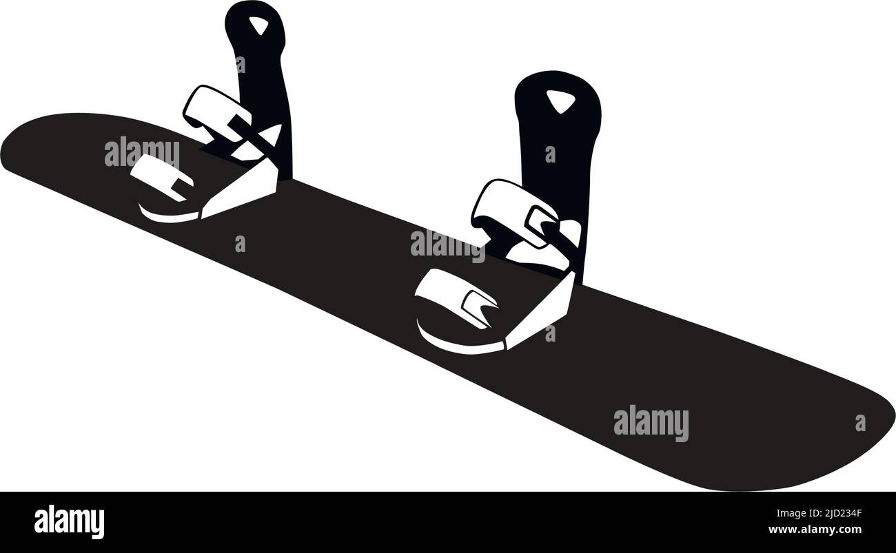 Snowboard isolated on a white background. Snowboard black silhouette ...