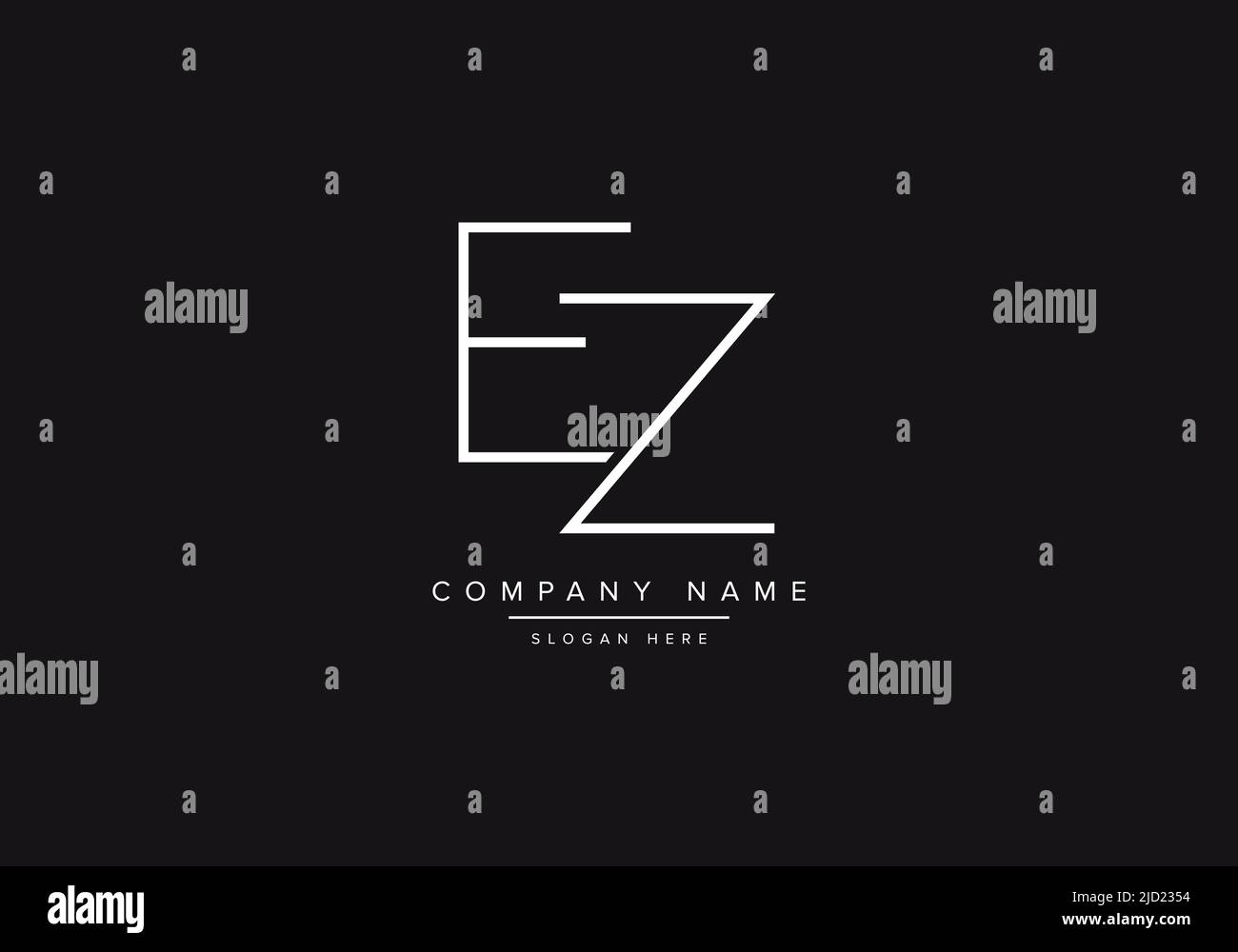 EZ, abstract monogram vector logo design, initial logo, line art, logo ...