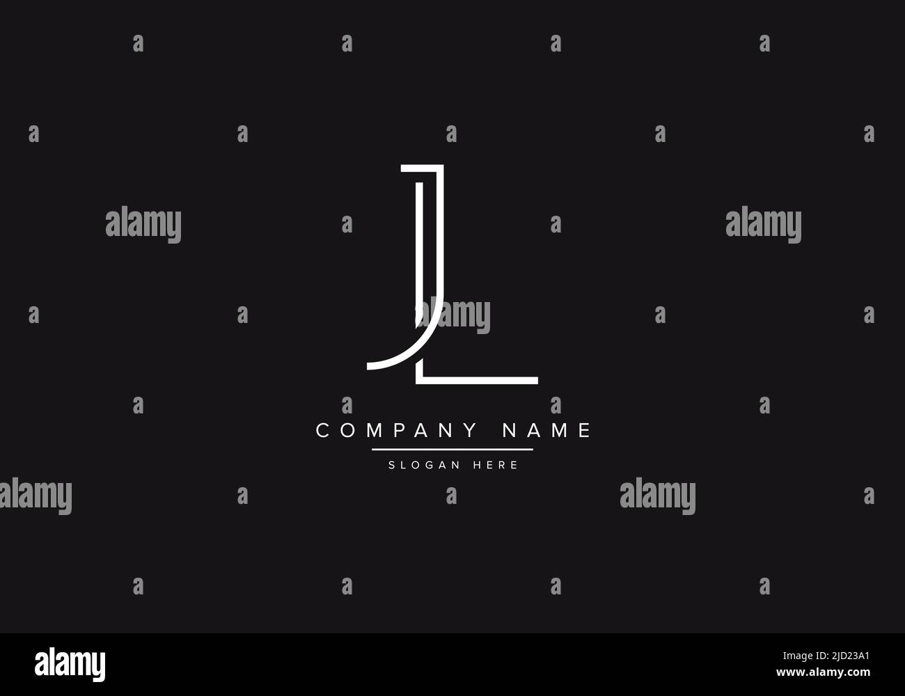 JL, abstract monogram vector logo design, initial logo, line art, logo ...