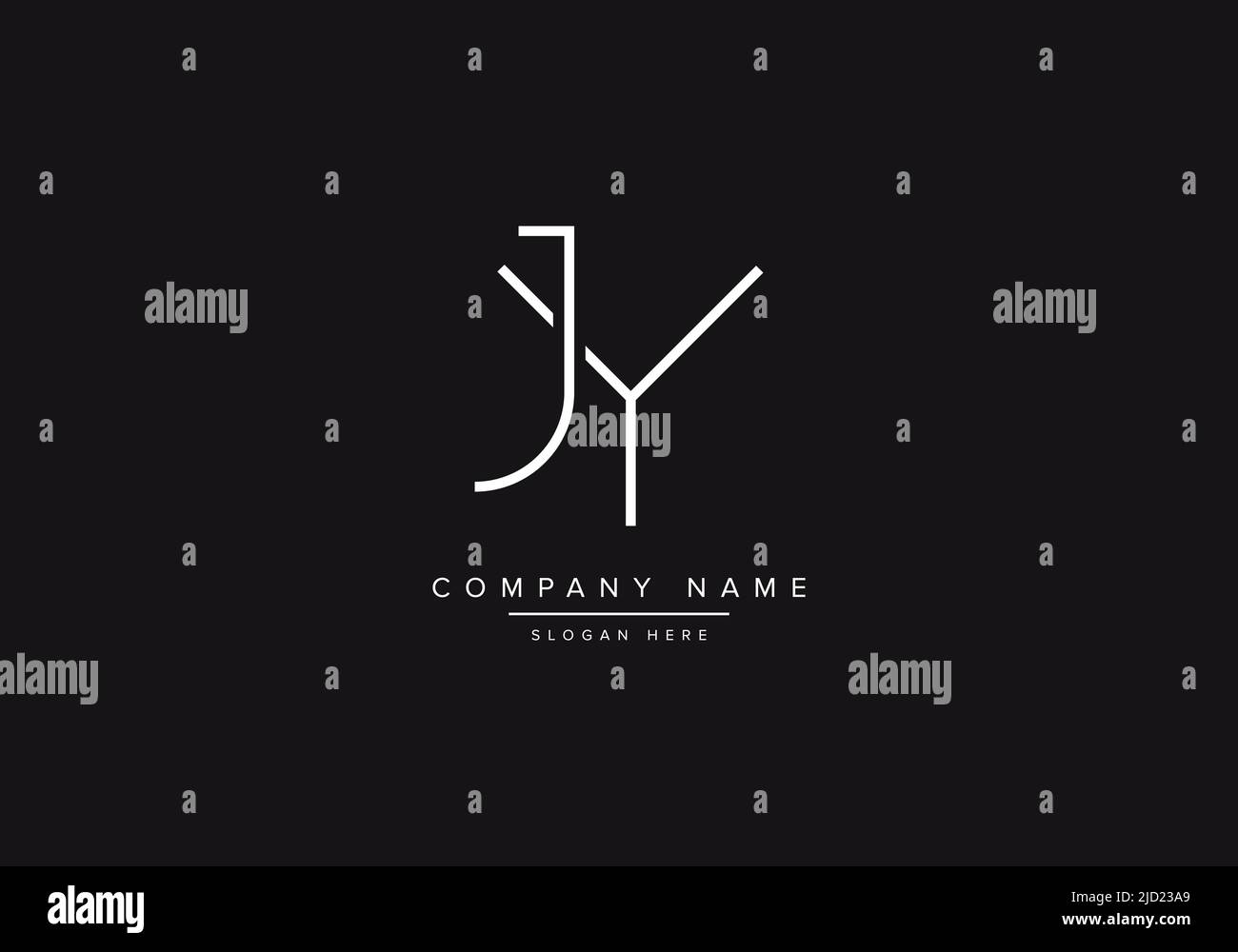 JY, abstract monogram vector logo design, initial logo, line art, logo ...