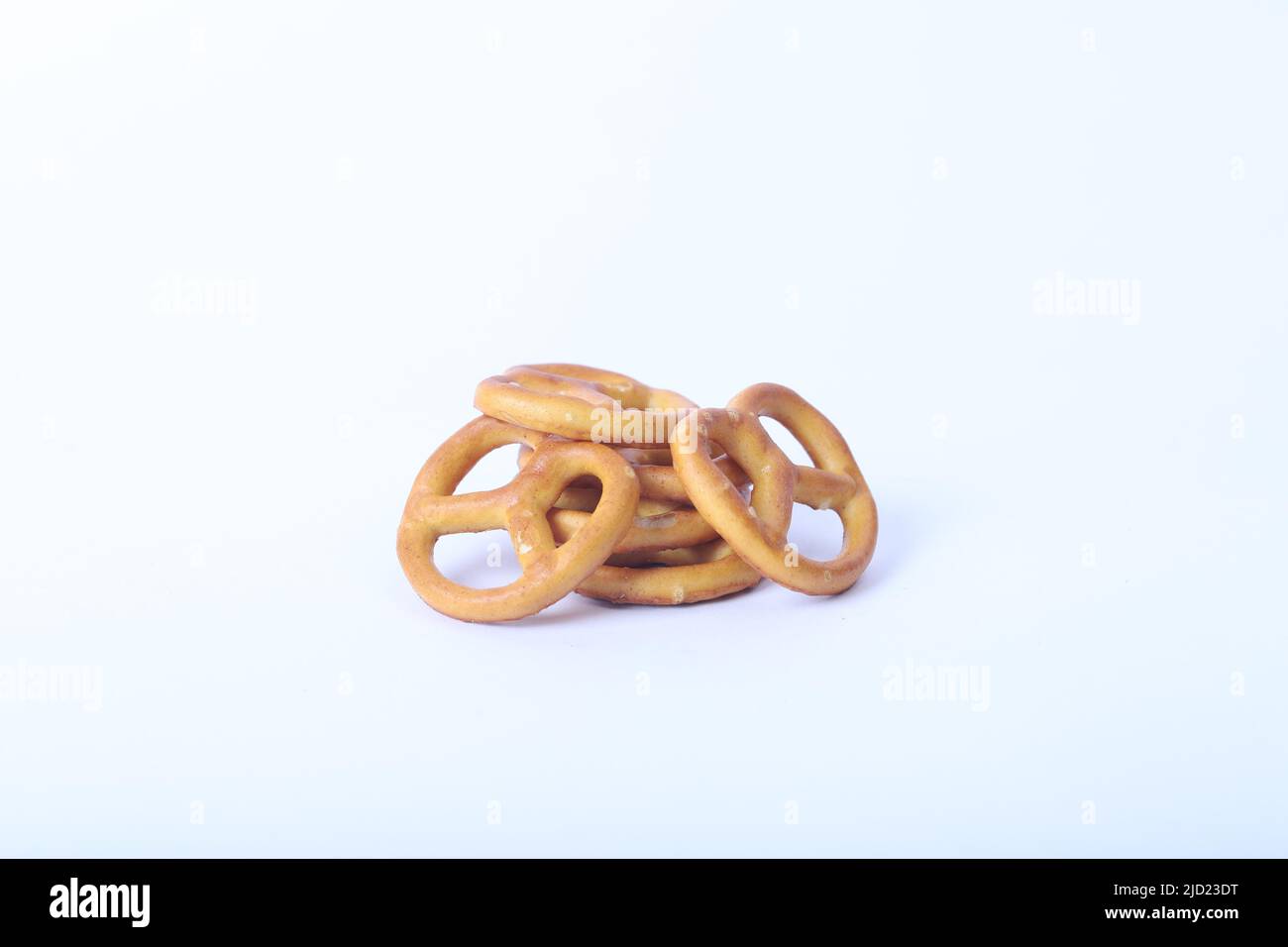 crunchy hard snack pretzels - isolated Stock Photo - Alamy