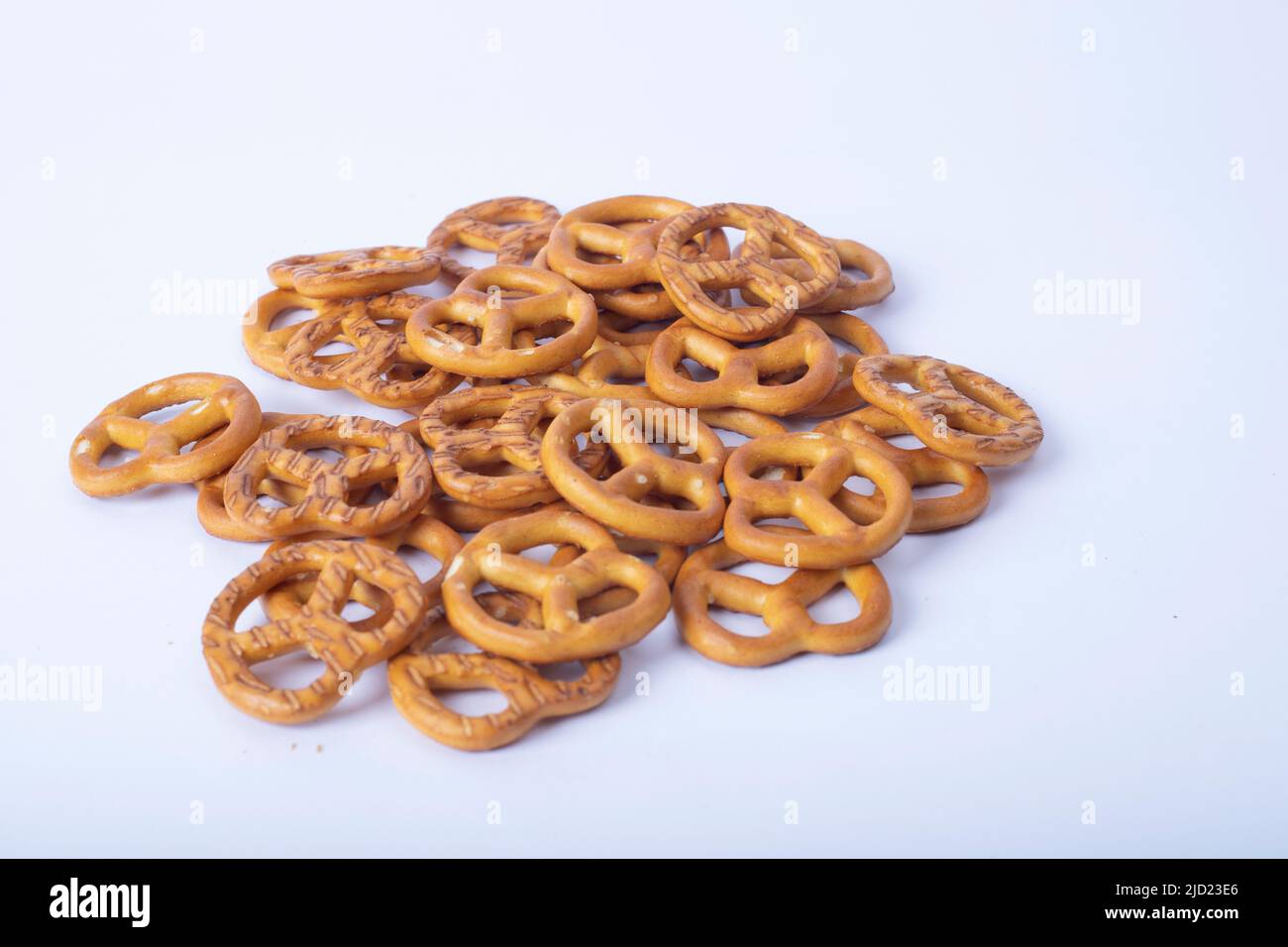 crunchy hard snack pretzels - isolated Stock Photo - Alamy