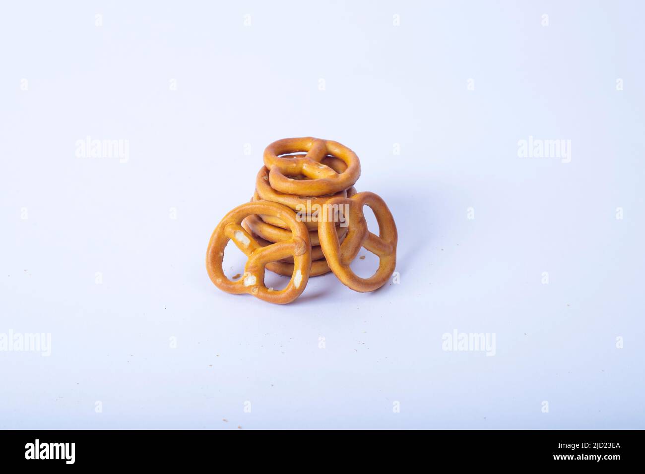 crunchy hard snack pretzels - isolated Stock Photo - Alamy