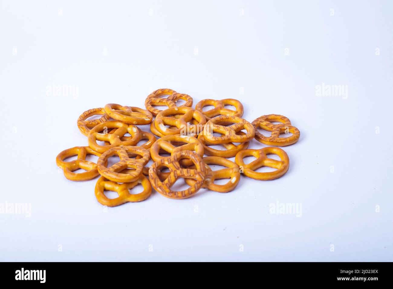 crunchy hard snack pretzels - isolated Stock Photo - Alamy