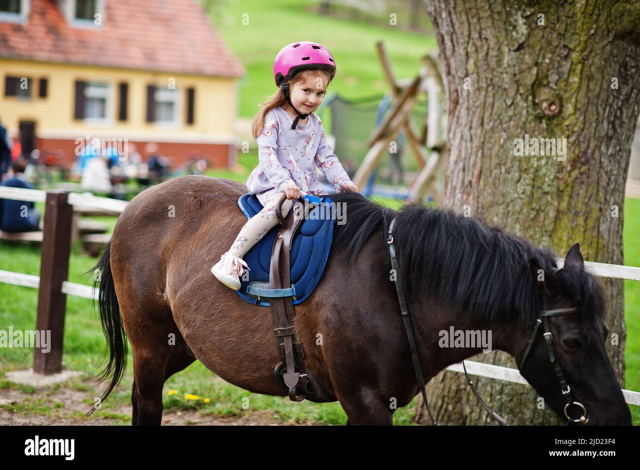 Country kid girl horse pony hi-res stock photography and images - Alamy