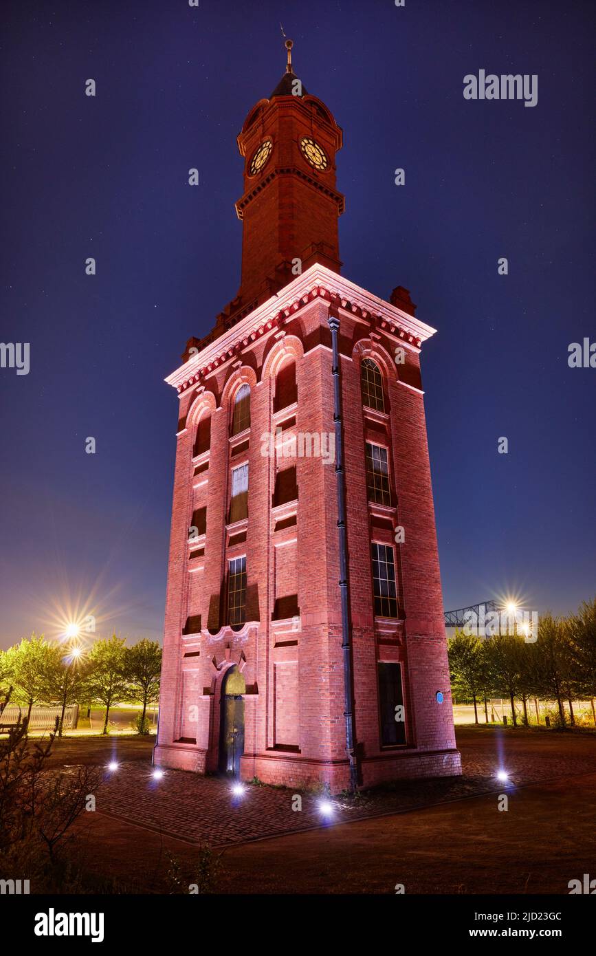Middlesbrough docks clock tower Stock Photo - Alamy