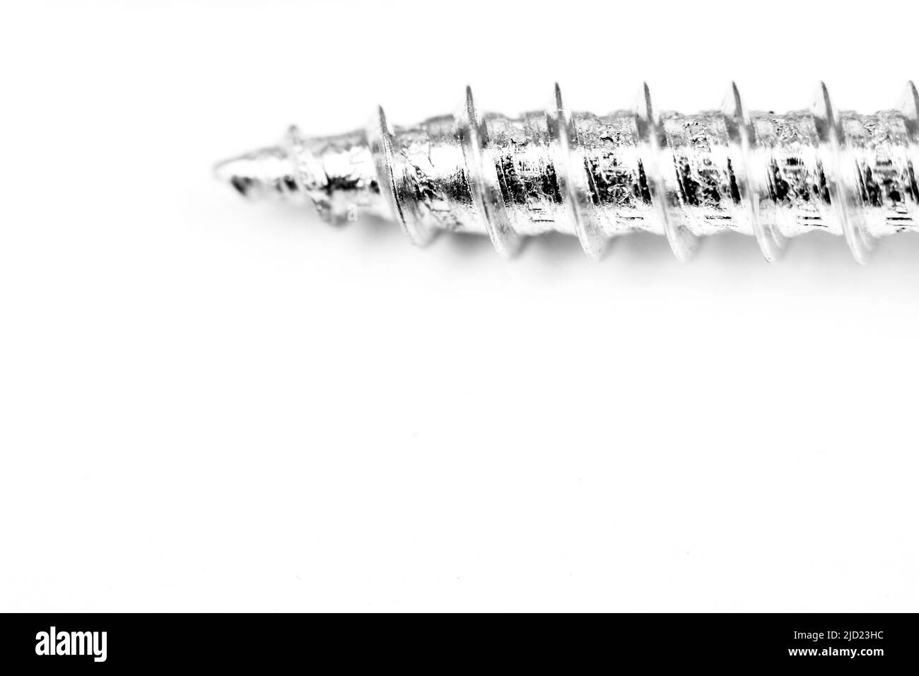 Macro photography of external screw thread on white background Stock ...