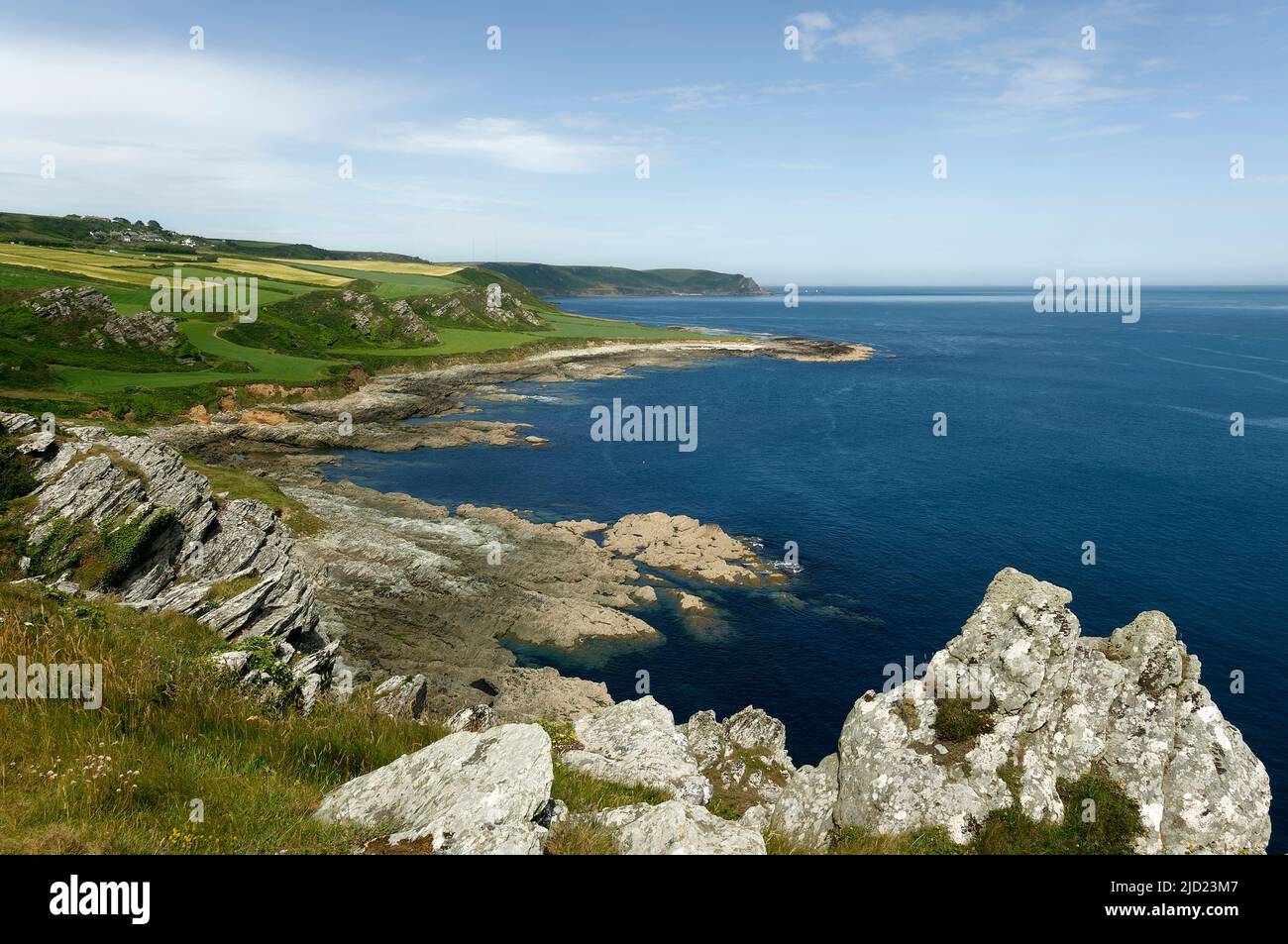 South West Coast Path near Prawle Point, Devon, England Stock Photo - Alamy