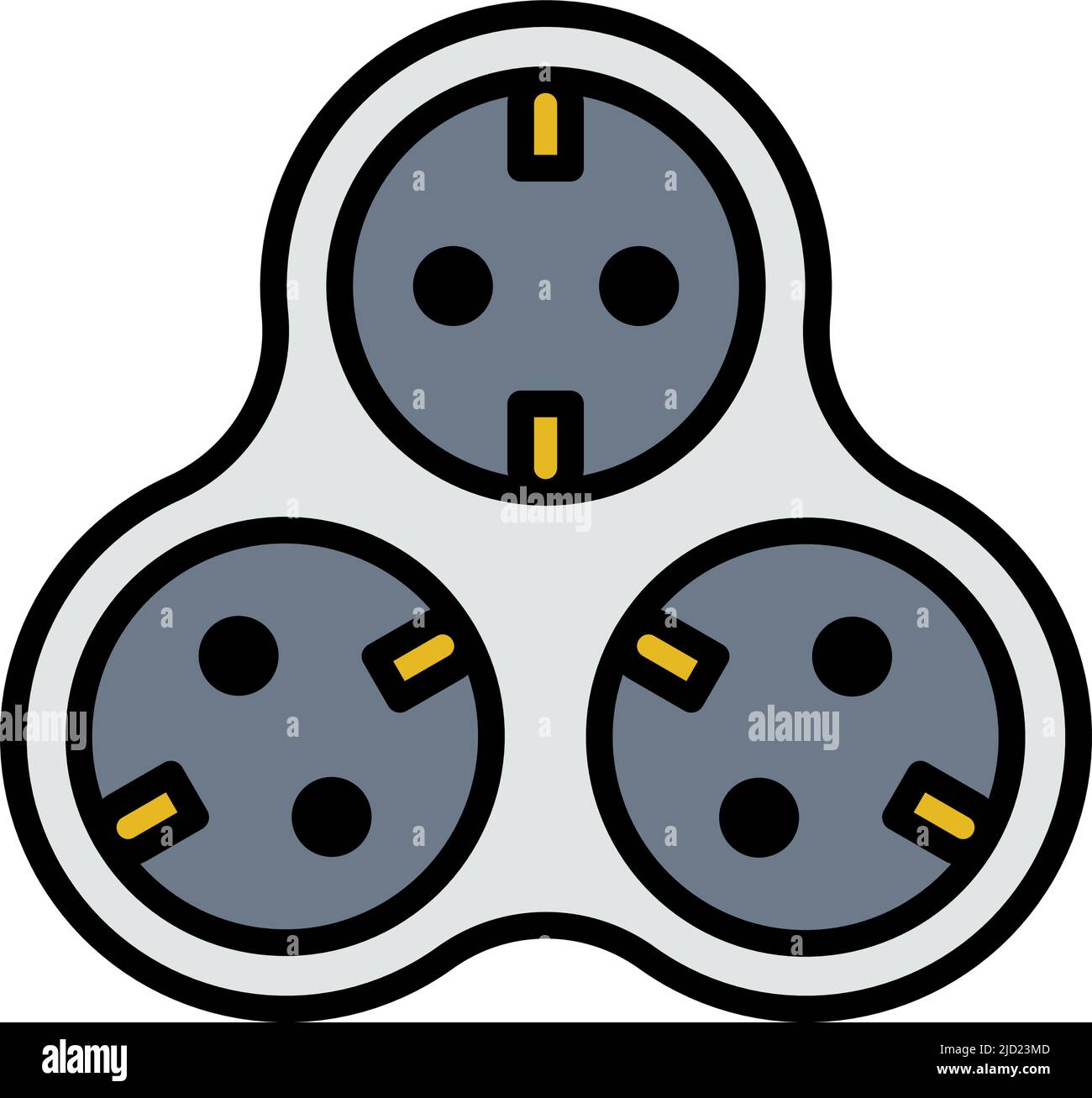 AC Splitter Icon. Editable Bold Outline With Color Fill Design. Vector ...