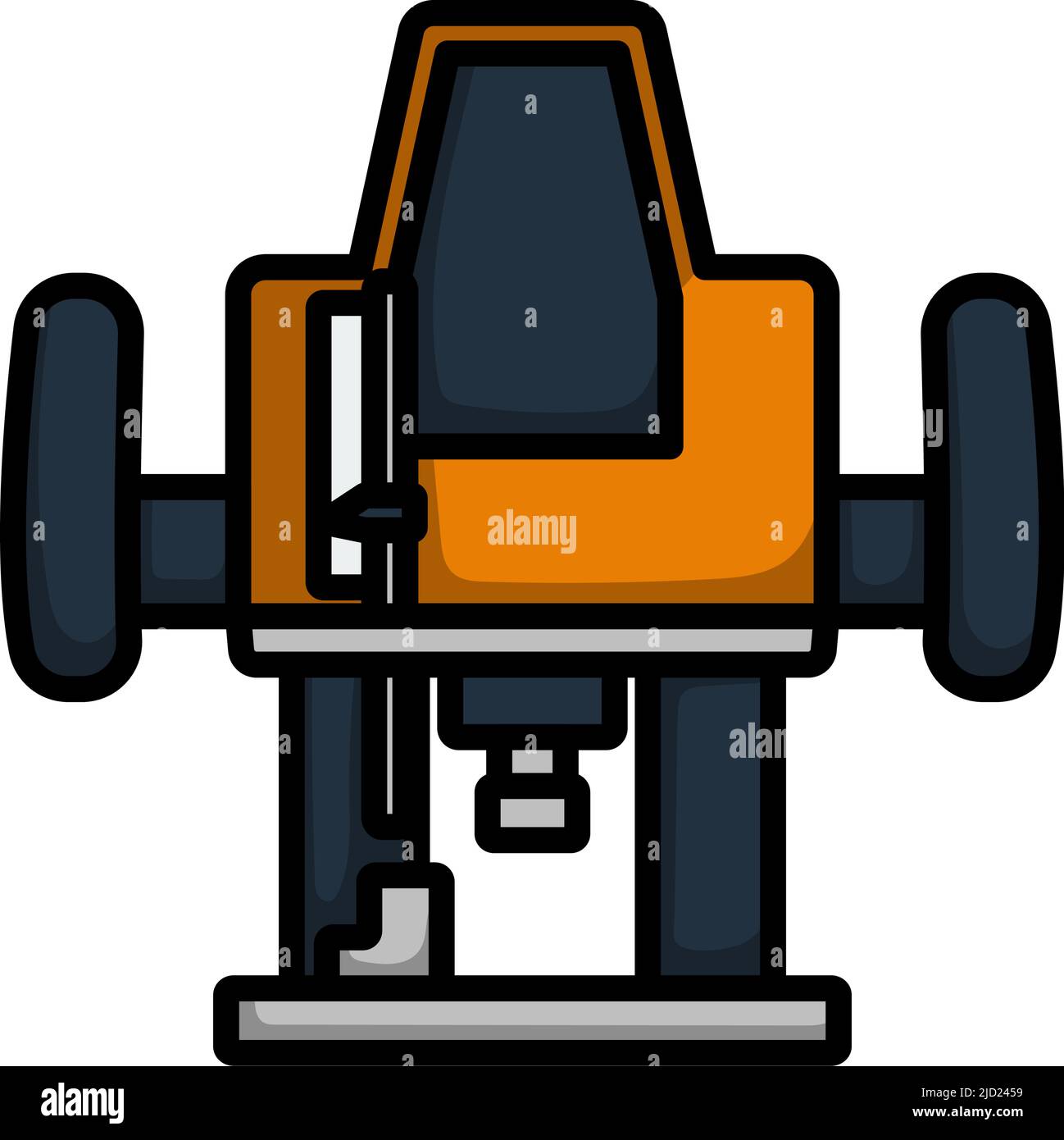 Plunger Milling Cutter Icon. Editable Bold Outline With Color Fill ...