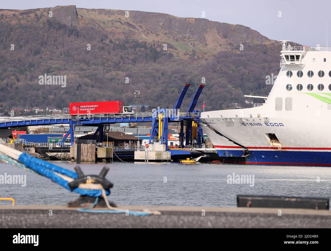 Belfast Container Terminal at The Port of Belfast, Northern Ireland ...
