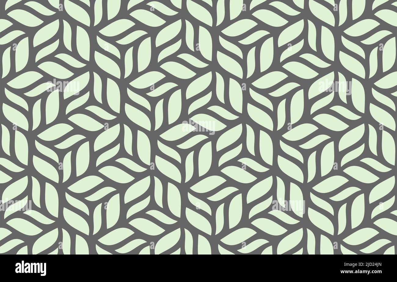 abstract green gray rectangle, retro styled leaf pattern, geometric ...