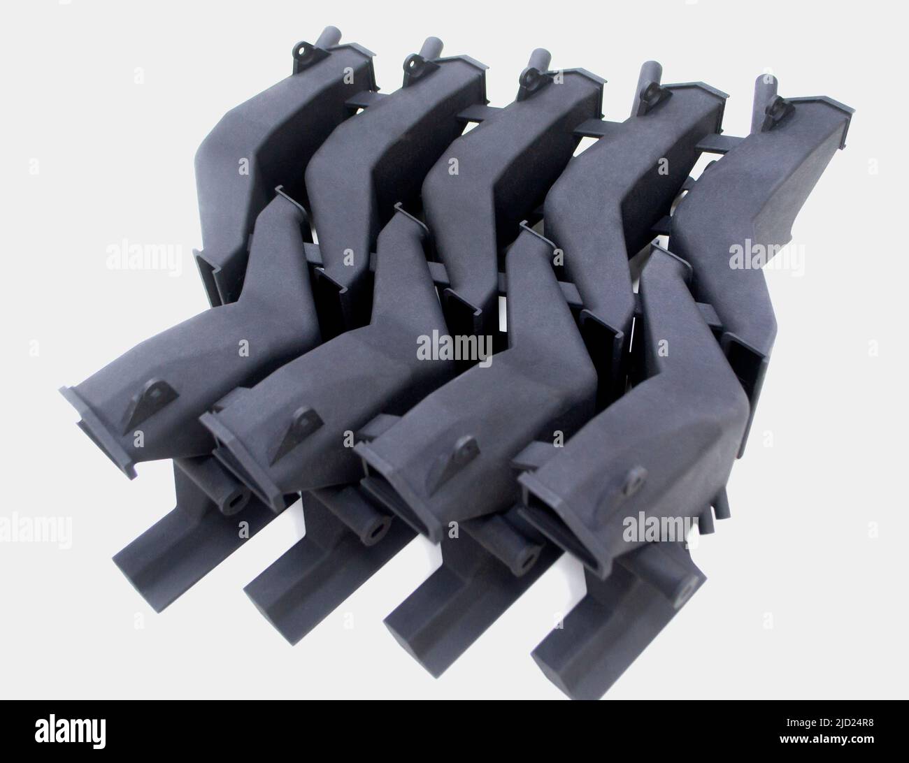 Models printed on 3D printer isolated on white background. Objects ...