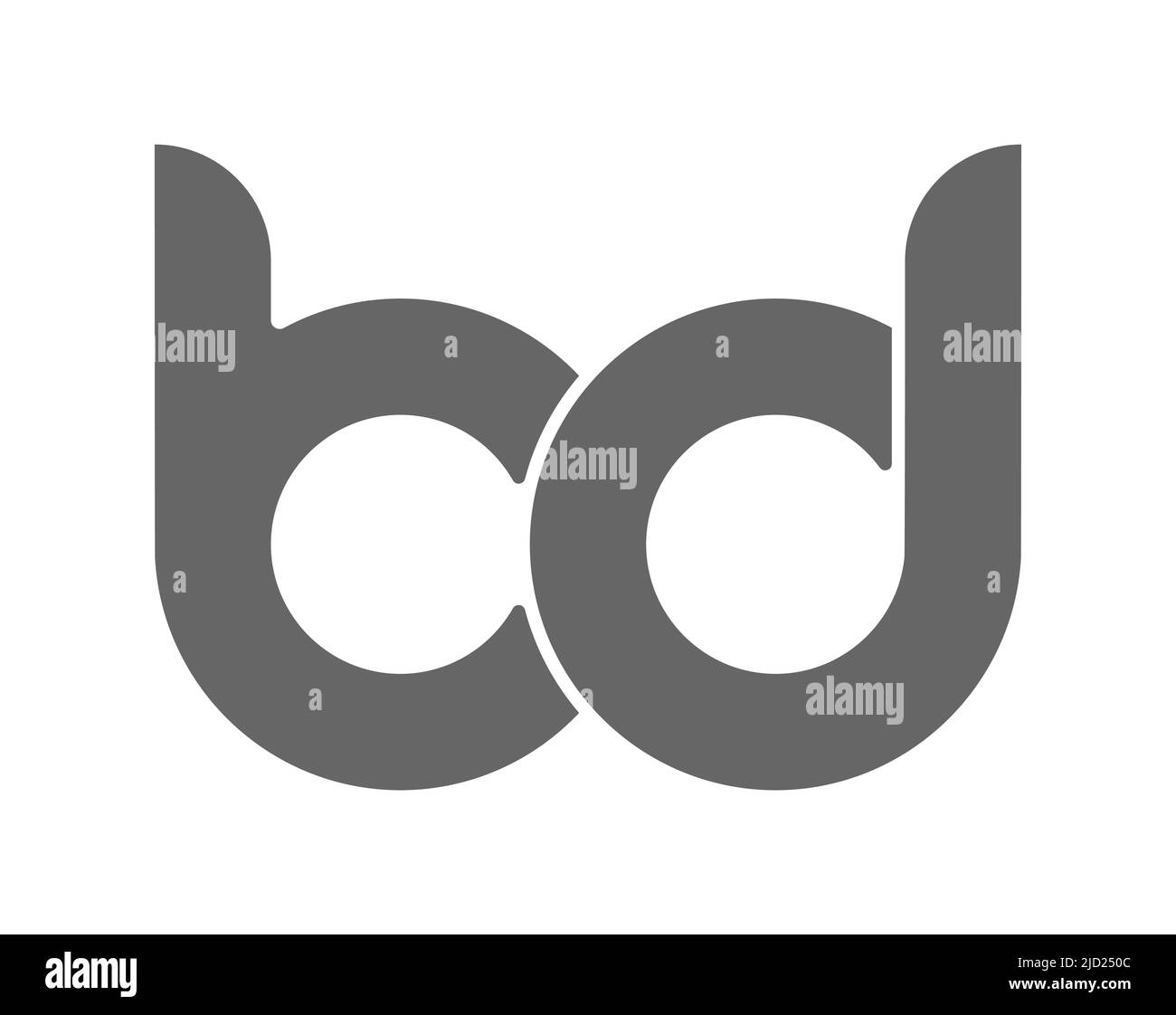 Circular combination of lowercase letters B and D. Design for a ...