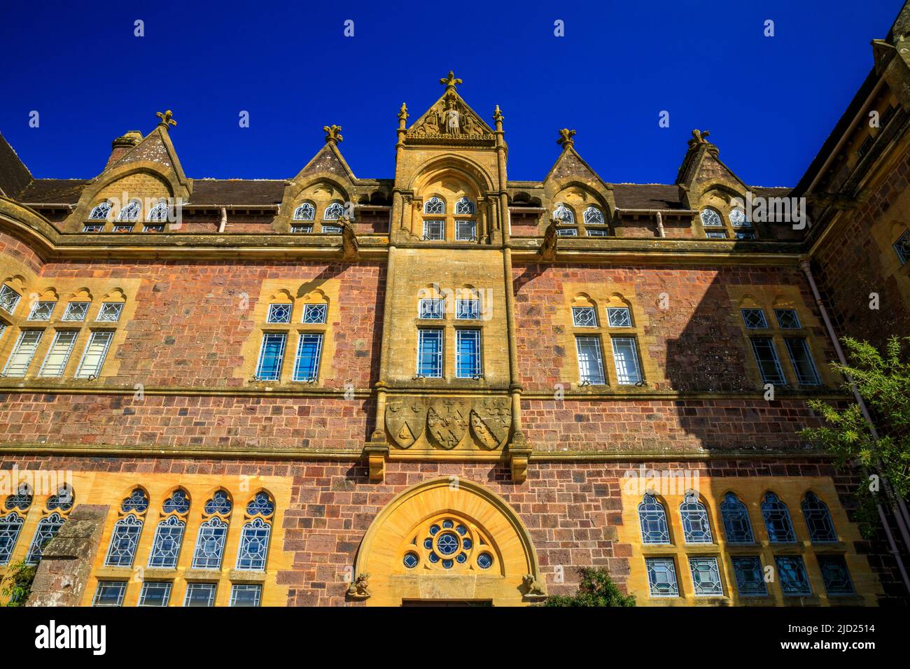 Detail of the Victorian Gothic architecture on the south front of ...