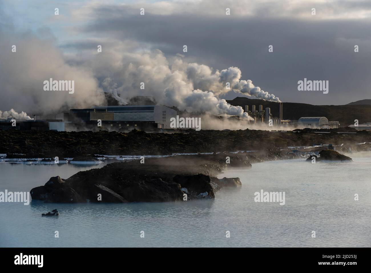 Geothermal power plant, Blue Lagoon, Grindavík, Iceland Stock Photo - Alamy