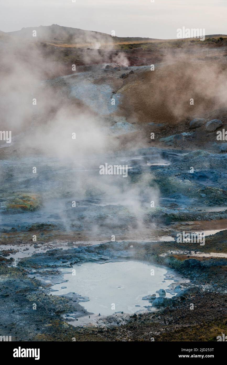 Seltun geothermal area, Krysuvik, Reykjanes peninsula, Iceland Stock ...