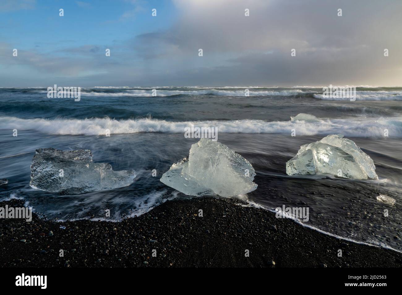 Blocks of ice, Diamond Beach, Jokulsarlon, Iceland Stock Photo - Alamy