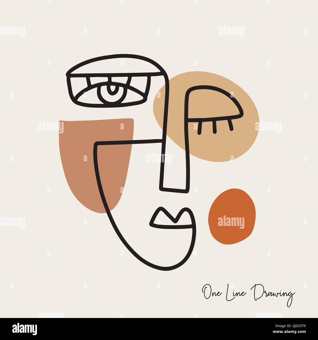 Fashion Cubism One line drawing human face Stock Vector Image & Art - Alamy